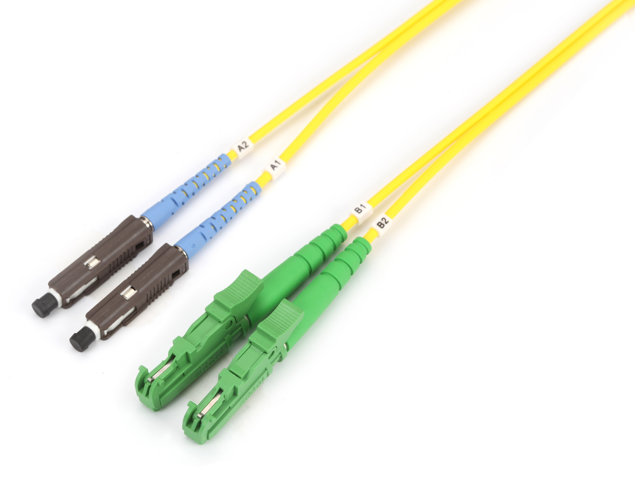 MU/PC-E2000/APC 9/125 SM DX L:X FO PATCHCORD - TTAF Fiber Optik